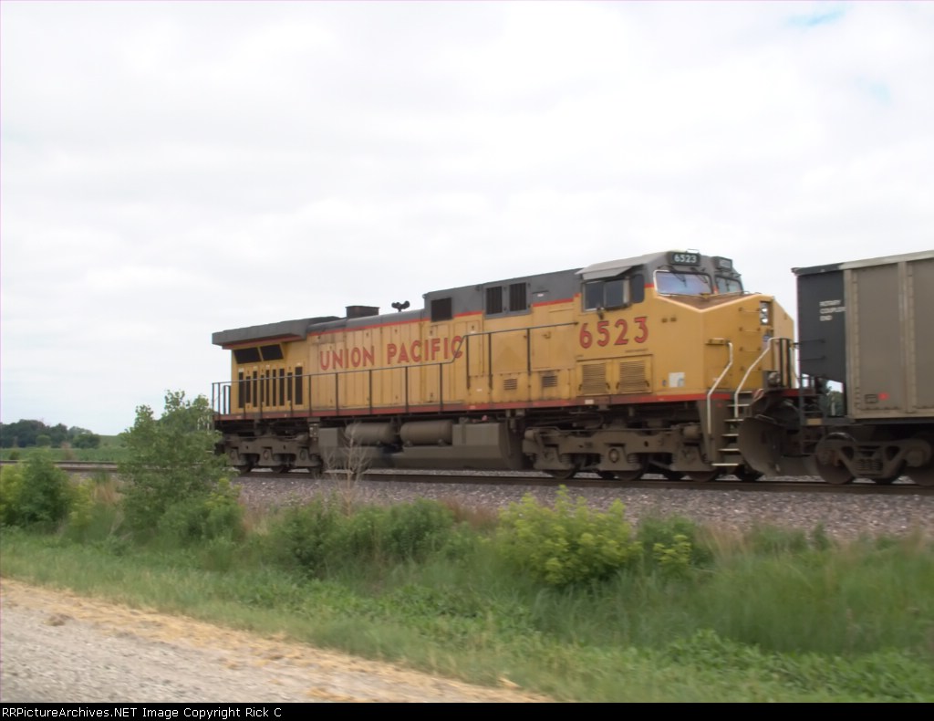 UP 6523 Is The DPU for WB Coal Empties Led by UP 8026